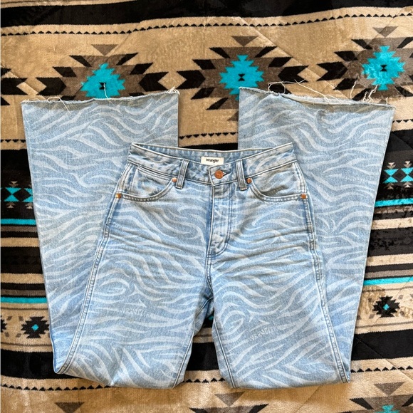 Wrangler | Jeans | Light Wash Zebra Print Wrangler Flares | Poshmark